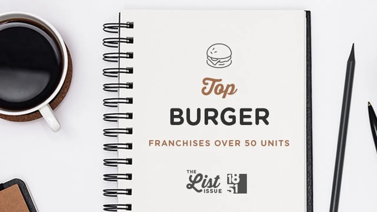 Top Burger Franchises Over 50 Units